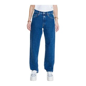 Replay Blaue High Waisted Relaxed Fit Jeans - - Jeans - Damen - Blau - W29 L32