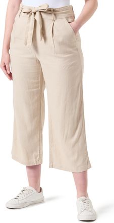 Only Damen Onlcaro Hw Linen Belt Culotte PNT Stoffhose, Oxford Tan, L