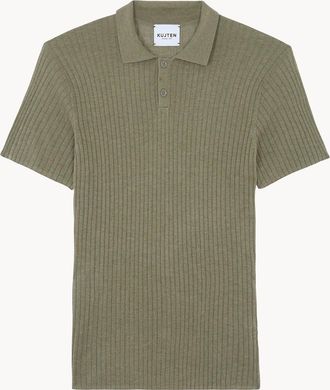 Kujten Pull cachemire soie col polo homme - Pull Gary