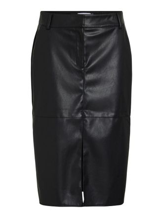Vila Vidagmar Hw Midi Coated Skirt - Noos