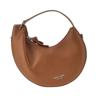 Emporio Armani 1981 Mini-Hobo-Tasche aus Leder - - Bags - Damen - Braun - ONE SIZE