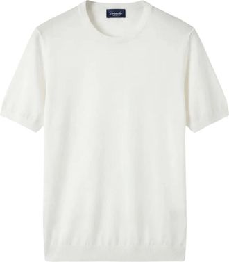 Drumohr Homme, Pulls, Blanc, Taille: M T-Shirt MM Rasato