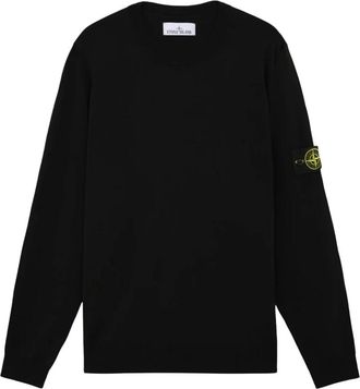 Stone Island Homme, Pulls, Noir, Taille: S Light RWS Pure Wool Crew Neck