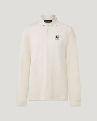 Belstaff Polo &Agrave; Manches Longues Belstaff Pour Homme Cotton Pique Bouleau Argent&eacute; Xl