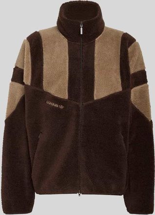adidas Originals Relaxed Fit Teddyjacke mit Logo-Stickerei