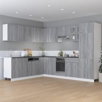 vidaXL Vidaxl - Armoire de plancher &agrave; tiroir Sonoma gris 60x46x81,5 cm