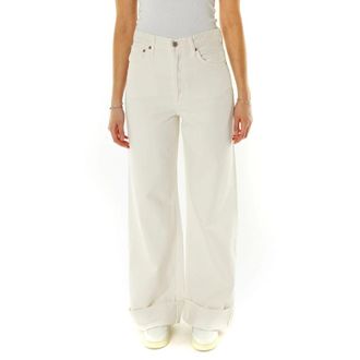 A Gold E High Waist Wide Leg Jeans - - Trousers - Damen - Beige - W28