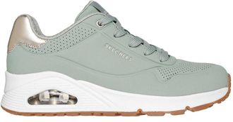 Skechers Uno Stand On Air Sneaker f&uuml;r Damen, Keilabsatz (Salbei/Gold metallic)