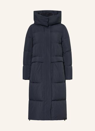 Duno Duno Daunenmantel Fully Mit Abnehmbarer Kapuze blau