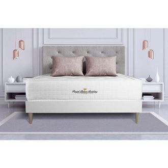 Royal Palace Bedding Royal Palace Bedding - Ensemble matelas sommier Buckingham 200 x 200 cm - Couleur : Blanc