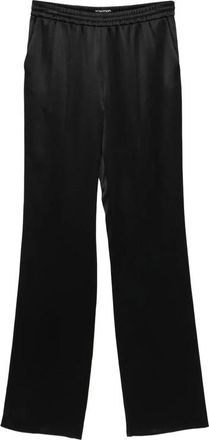 Tom Ford Femme, Pantalons, Noir, Taille: 36 FR Double Silk Satin Joggers