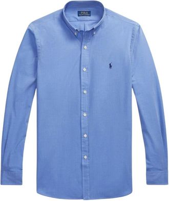 Polo Ralph Lauren Homme, Chemises, Bleu, Taille: 2XL Camicia in popeline elasticizzato slim fit