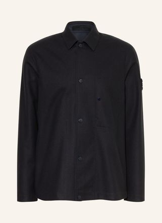 Stone Island Overjacket Ghost Aus Flanell blau
