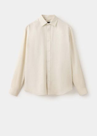 Mango Regular Fit-Hemd aus 100 % Leinen sandfarben - Herren - XXL - MANGO MAN
