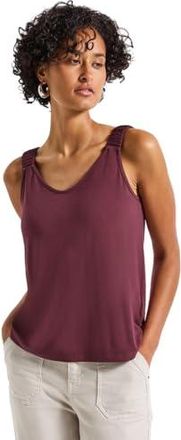 Street One Haut froncé pour Femme, Rouge Cerise foncé, 36