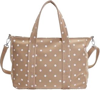 Generic Sac &agrave; bandouli&egrave;re en polyur&eacute;thane &agrave; pois pour femme, grande capacit&eacute;, sac &agrave; bandouli&egrave;re pour l&eacute;cole, les voyages quotidiens, kaki, 360.00x90.00x210.00