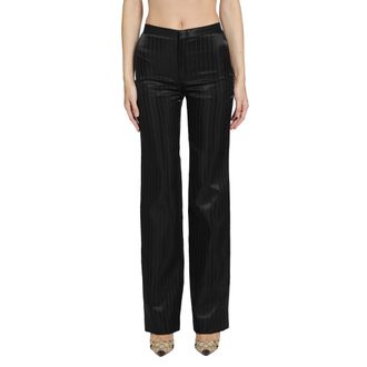Gucci Pinstripe Wool Silk Trousers