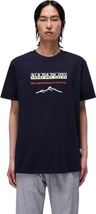 Napapijri T-Shirt à Manches Courtes Sanem, Bleu Marine, S
