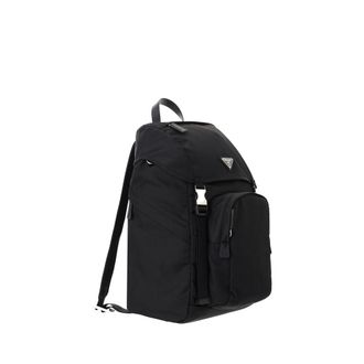 Prada Mens Black Nylon Backpack