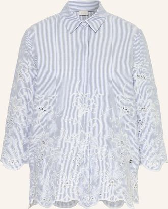 Brax Brax Hemdbluse Vicki Mit Lochspitze Und 3/4-Arm blau