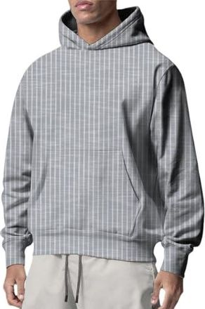 Generic Lightweigh Sweat &agrave; capuche uni pour homme 2026 Printemps Automne et Hiver Sweat &agrave; capuche sportif et d&eacute;contract&eacute; ray&eacute; pour homme Haut V&ecirc;tements pour e