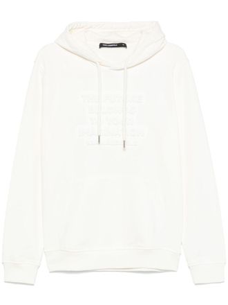 Karl Lagerfeld hoodie à slogan embossé - Tons neutres