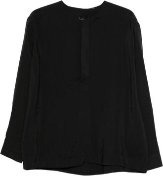 Daniele Alessandrini Homme, Tops, Noir, Taille: S Polo &agrave; Manches Longues