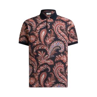 Etro Schwarzer Polo-Kragen Pullover - - Tops - Herren - Mehrfarbig - XL