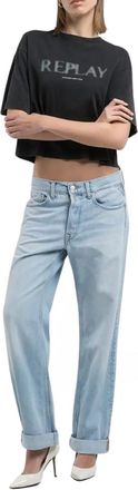 Replay Damen Jeans Aubry Cotton, Super Light Blue 011 (Blau), 33W/32L