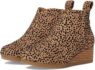 Toms Girls Clare Boot, Toffee Flocked Mini Cheetah, 11.5 UK Child