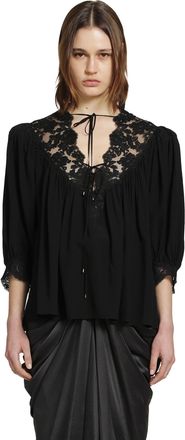 Chlo&eacute; Fluid Puff Sleeve Top