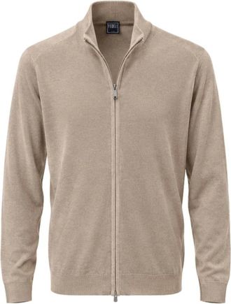 Fedeli Favonio Cardigan - Homme - Pulls - Beige - Taille: L