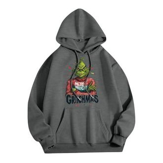 Generic Le Grinch Sweat A Capuche Femme The De Christmas Pull Moche Deguisement Adulte Sweatshirts Sweet Plaid Pilou Femmes Polaire Vetement Oversize Noel Noë
