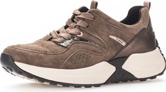 Gabor Damen Low-Top Sneaker, Frauen Halbschuhe,Wechselfu&szlig;bett,Laufschuhe,schn&uuml;rschuhe,schn&uuml;rer,Plateausohle,Sportschuhe,braun,38.5 EU / 5.5 UK