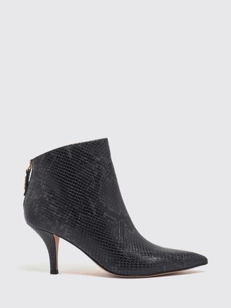 Twinset Stiefeletten aus Leder mit Python-Print und Stiletto-Absatz