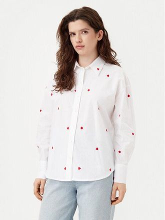 Jacqueline de Yong Hemd Nelly 15330490 Weiß Loose Fit