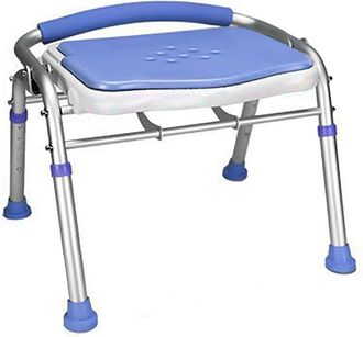Generic Klappbarer Duschstuhlsitz aus Edelstahl 304 mit Polster, tragbarer Reiseduschhocker mit 136 kg, Rutschfester Badestuhl(Purple,No backrest)