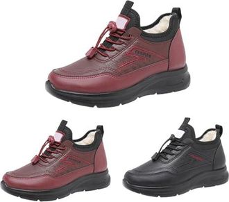 Generic Bottes de neige dhiver pour femme avec doublure en fourrure chaude, bottines épaisses, confortables à enfiler, imperméables, antidérapantes, chaussure