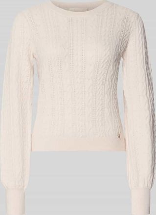 Guess Regular Fit Strickpullover mit Zopfmuster