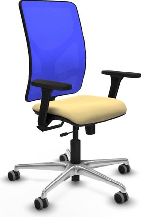 Piqueras y Crespo B&uuml;rostuhl mit 3D-Armlehnen, h&ouml;henverstellbare Lendenwirbelst&uuml;tze, ausgestattet mit Syncro/Traslack und Schneideschaum, mit Rollen von 65 mm, Parkett, 