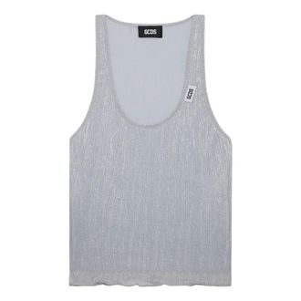 GCDS Rouches Tank Top - - Tops - Damen - Grau - 2XS