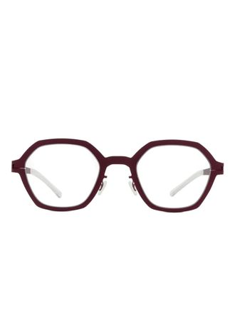 Mykita lunettes de vue Rosemary à monture géométrique - Rouge