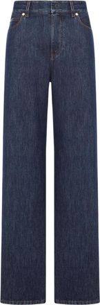 Fendi jean à design texturé - Bleu