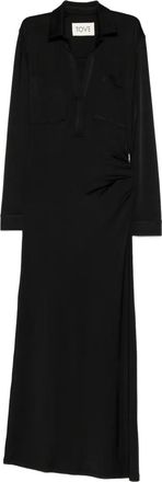 Tove Drapiertes Iana Kleid - Schwarz