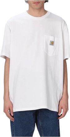 Carhartt Work in Progress Homme, Tops, Blanc, Taille: XL Pocket TShirt Regular Fit Tee