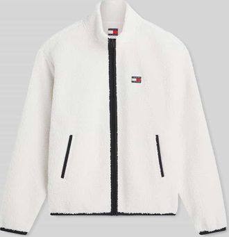 Tommy Jeans Regular Fit Fleecejacke mit Logo-Stitching