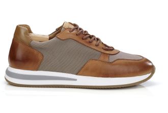 Bexley Nirranda II - Sneaker homme chataigne patin&eacute; et beige