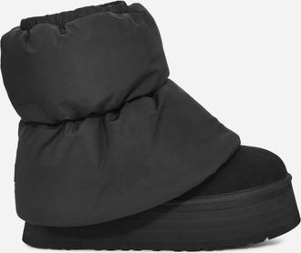 UGG Classic Mini Dipper Puffer Boot für Damen in Black, Größe Textil/Wildleder