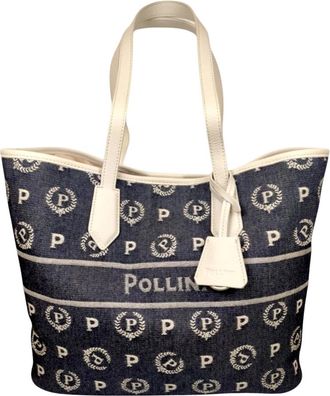 Pollini Femme, Sacs, Bleu, Taille: ONE Size Heritage Denim Bag