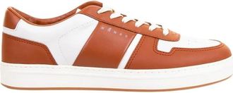 Hogan Homme, Chaussures, Brun, Taille: 41 EU Leather Panel Baskets